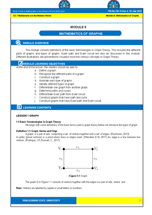 MMW Unit 2 Language of Mathematics Chapter 2 Language of Sets ...
