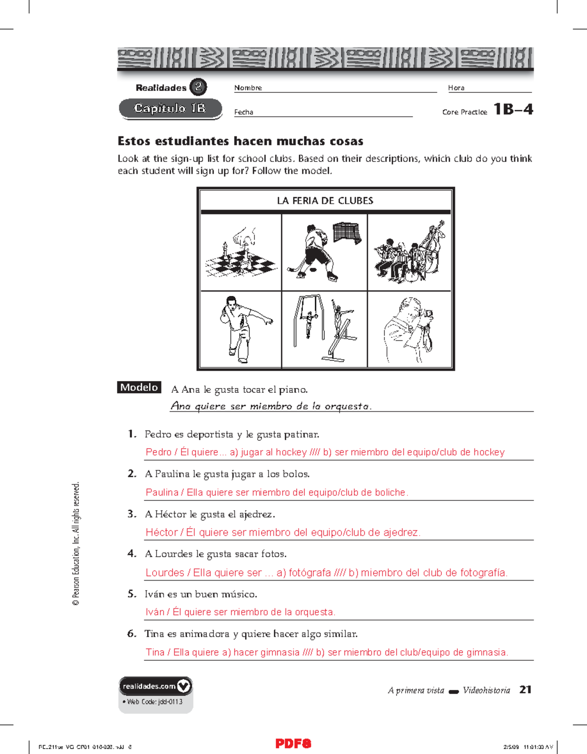 0021 PWSE CP01 016-026 Answers - © Pearson Education, Inc. All rights reserved. A primera vista ...