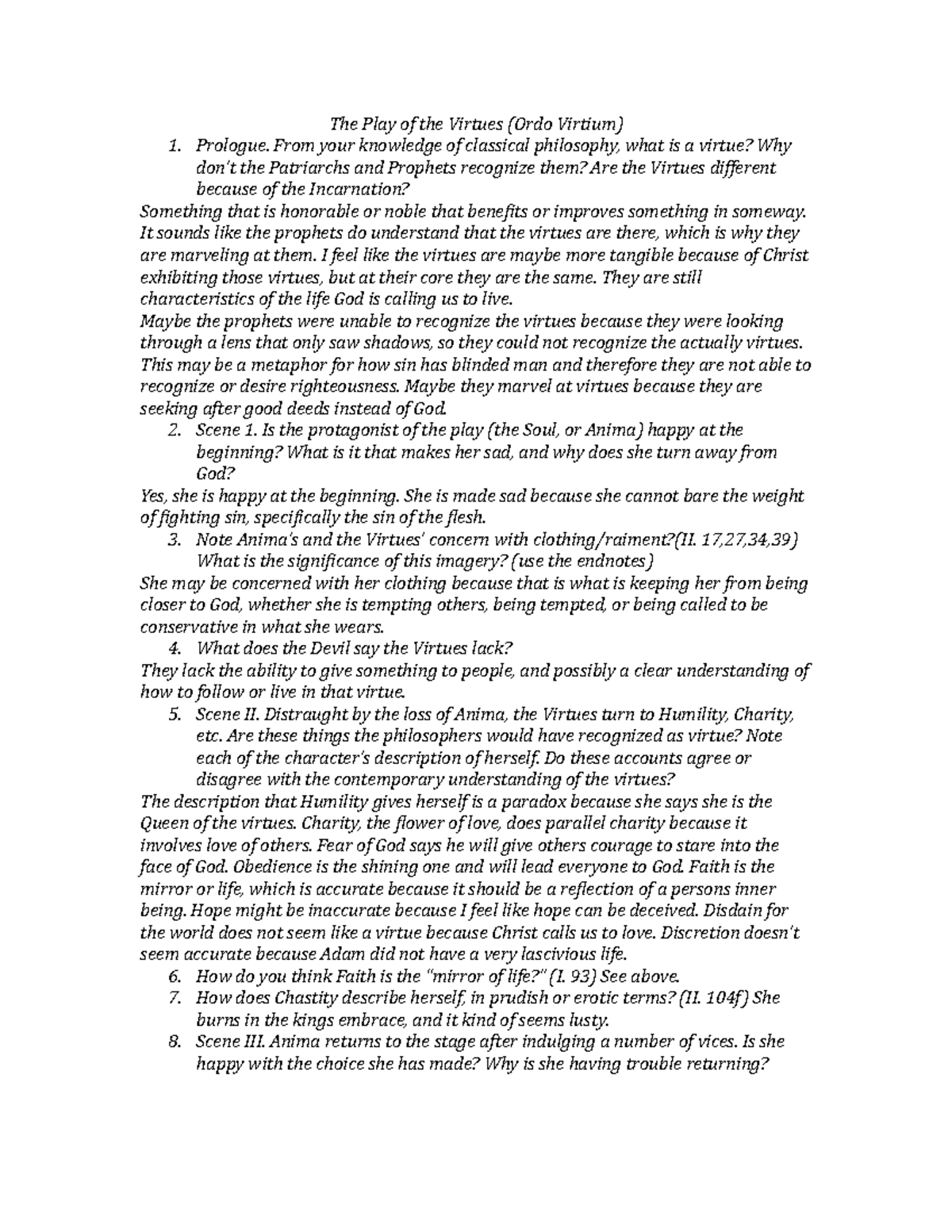 The Play of the Virtues SG 's - The Play of the Virtues (Ordo Virtium ...