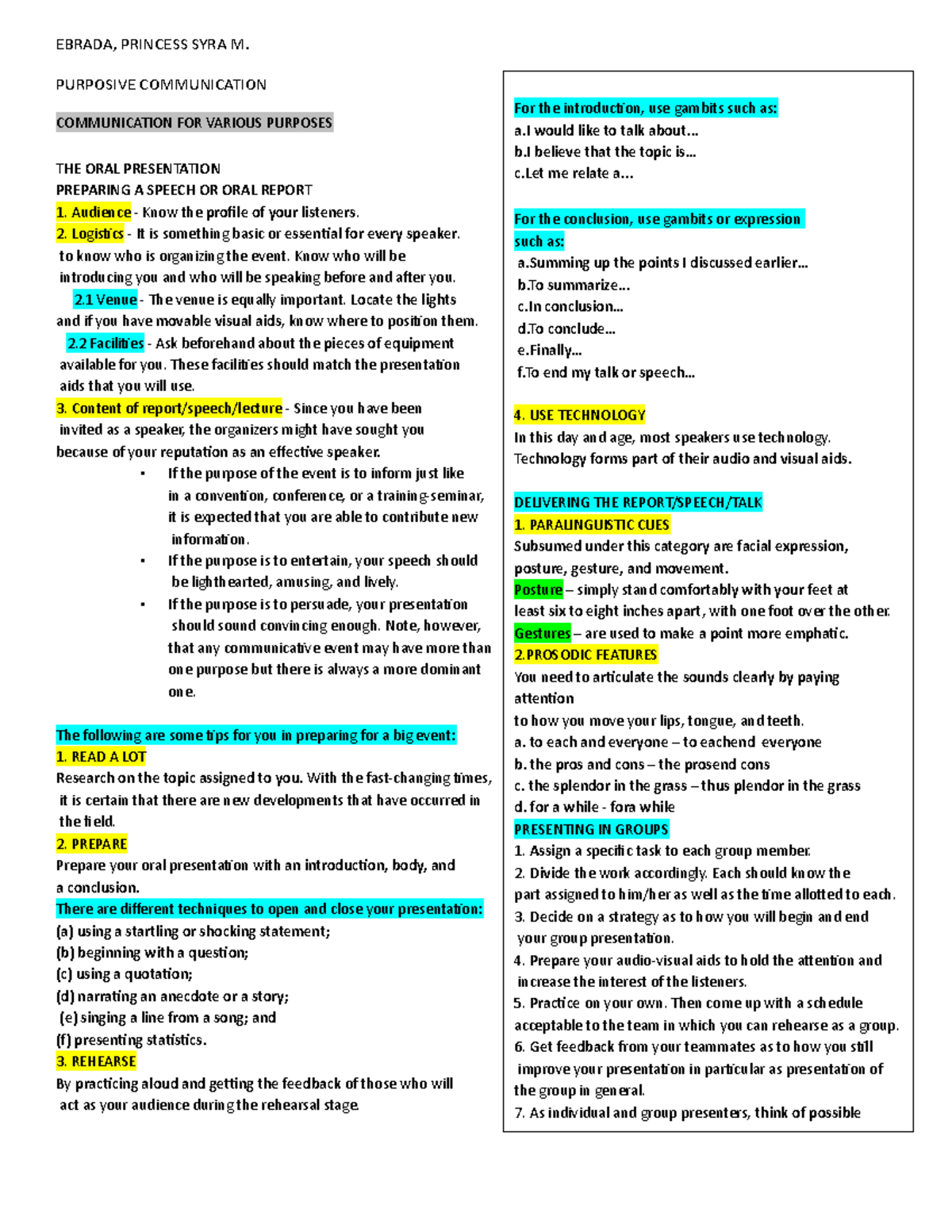 Purcom-semifinal-1 - sss - EBRADA, PRINCESS SYRA M. PURPOSIVE ...