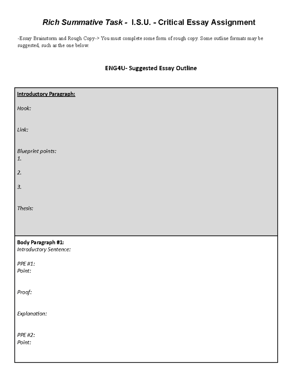 Copy of ISU Copy of 4U - Critical Lens- Essay - Aidan Spillane - Rich ...