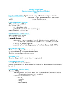 RSM Field Research notes - Field Research 3/ Field Research - can yield ...