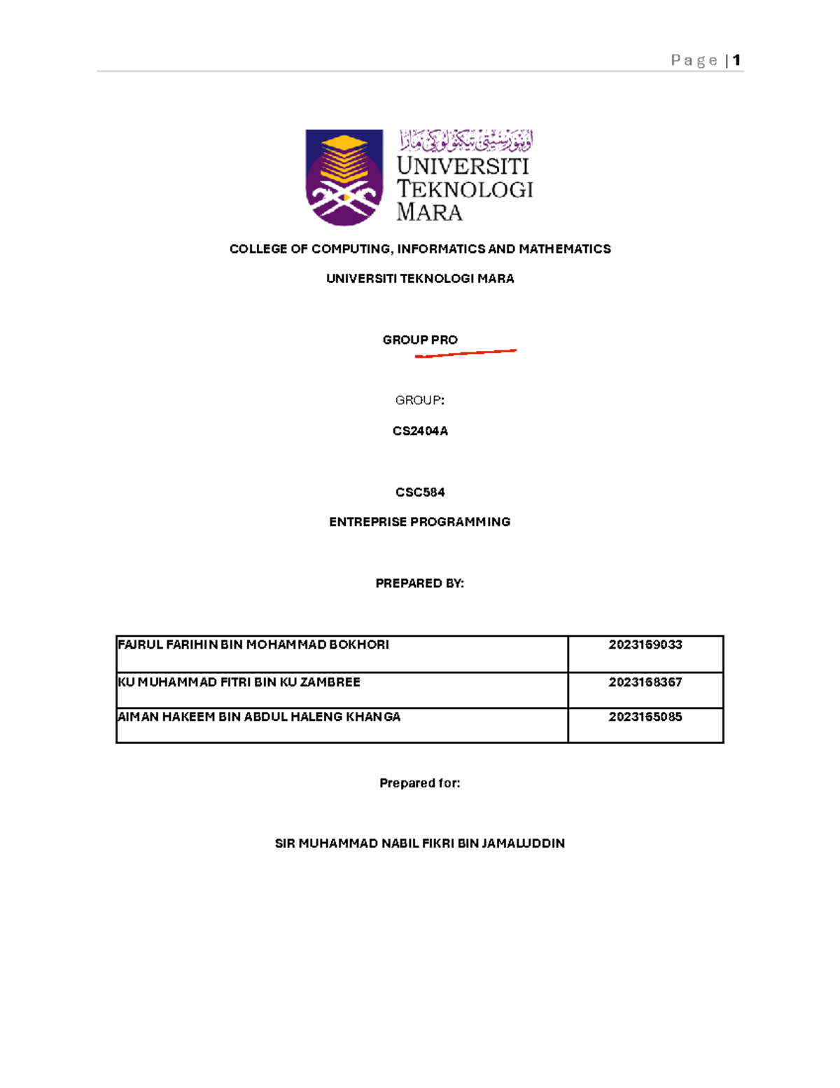 Anak Bulan Proposal - CSC584 - ####### COLLEGE OF COMPUTING ...