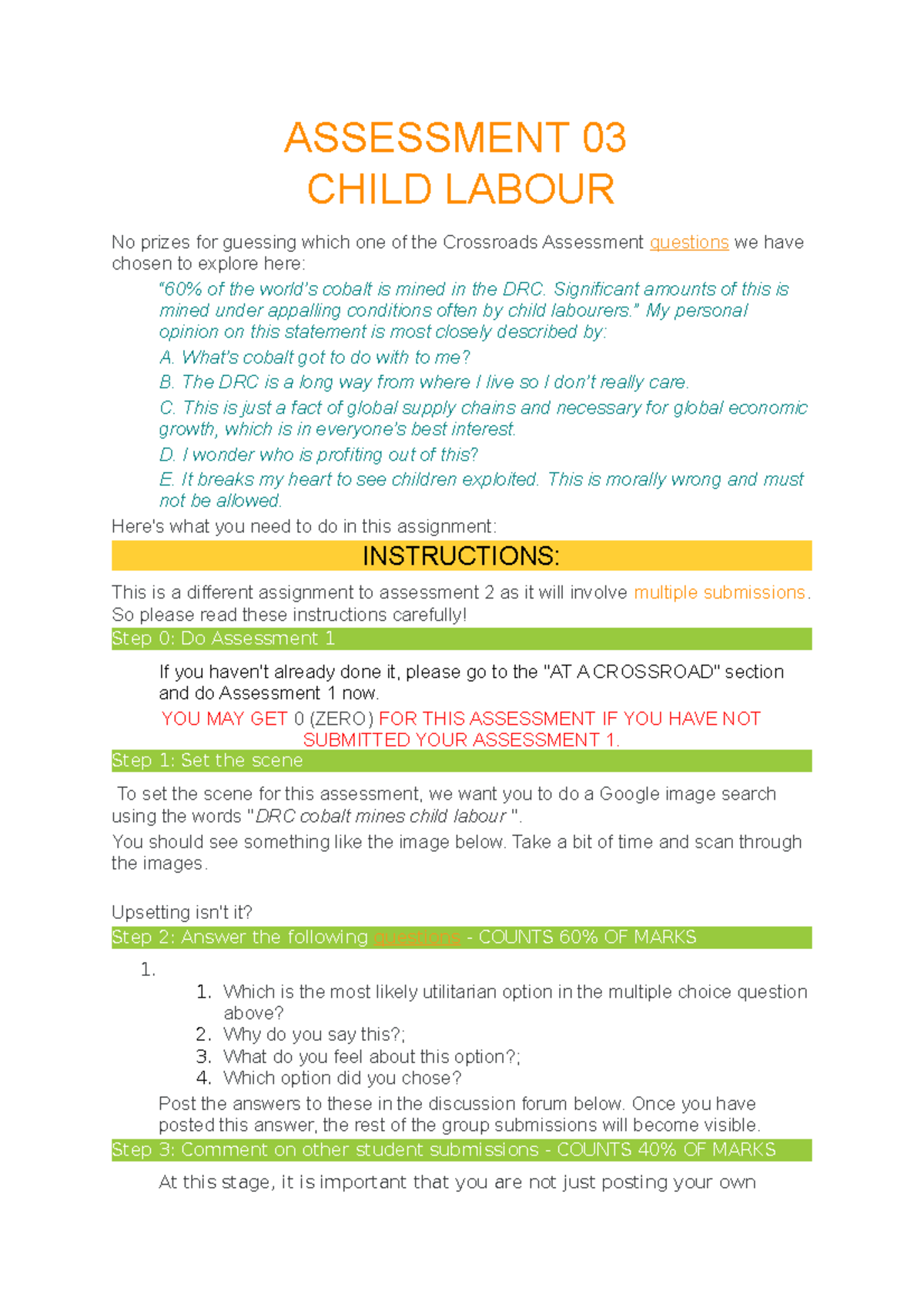 Assignment%203%20questions for you brain worms - ASSESSMENT 03 CHILD ...