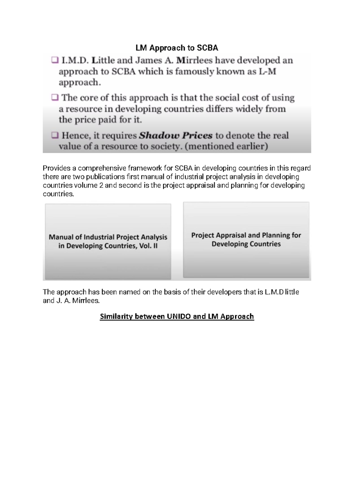 LM Approach to SCBA - LM Approach to SCBA Provides a comprehensive framework for SCBA in ...