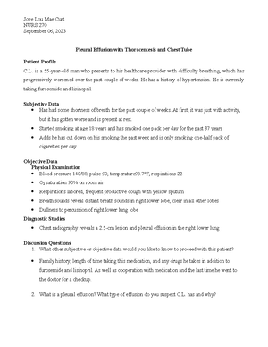 Case study - DVT patient teaching - NAME: Harding: Lewis’s Medical ...