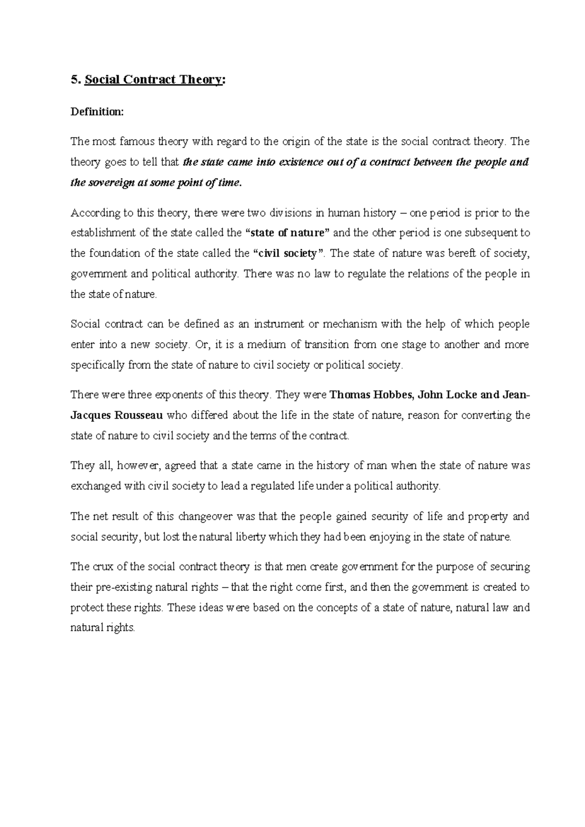 Social Contract theory and Marxist Theory - 5. Social Contract Theory ...