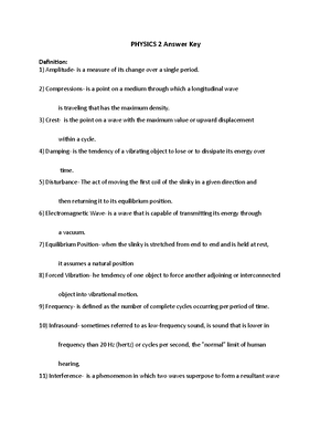 Physics -practice problems - Physics 2 (Calculus-based Physics) - Studocu