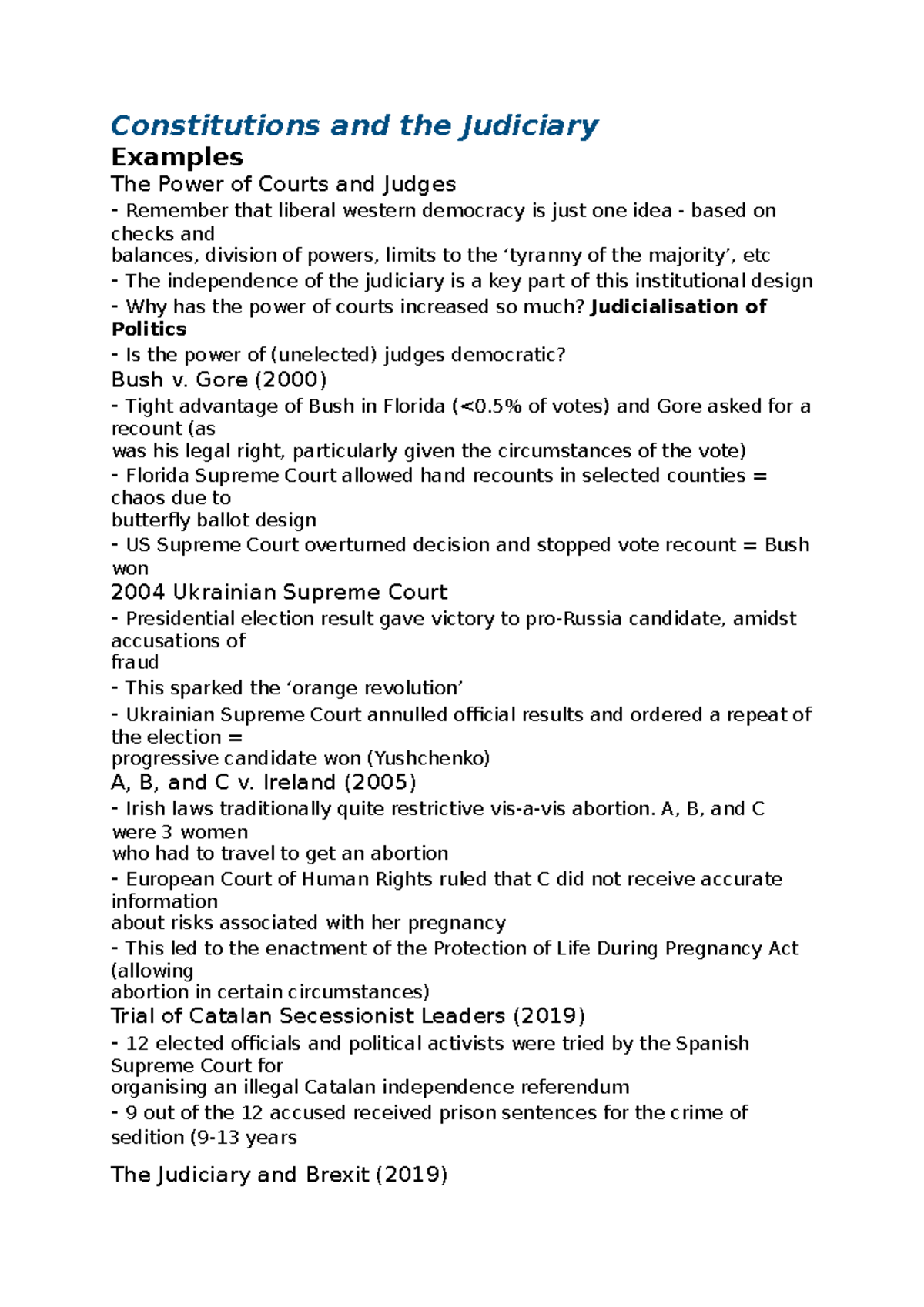 Constitutions and the Judiciary - Constitutions and the Judiciary ...