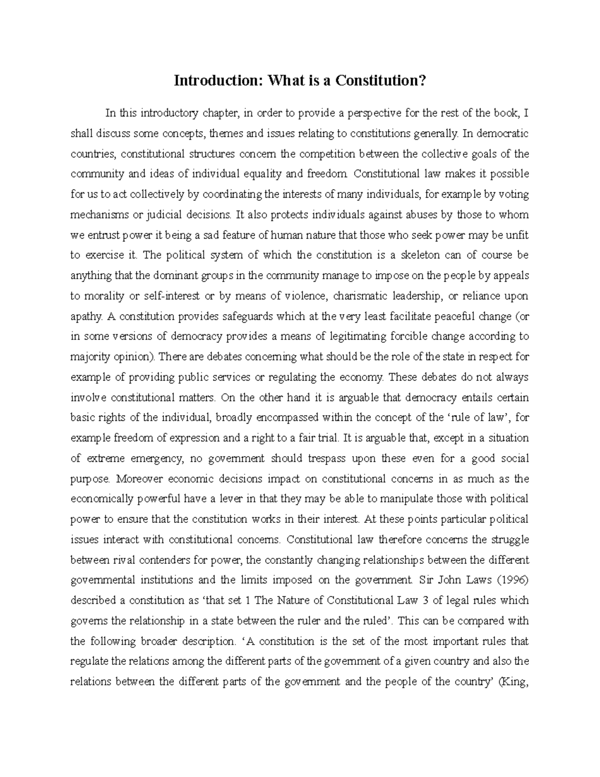 Introduction-What is a Constitution - Introduction: What is a ...