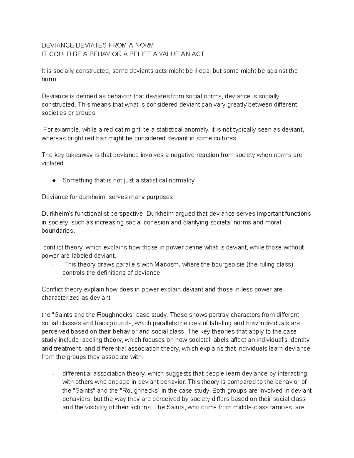 M ON NOV 18 - info - DEVIANCE DEVIATES FROM A NORM IT COULD BE A ...