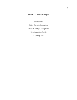 MGT499 SLP 3 - use only as a guided example, do your own work - 1 ...