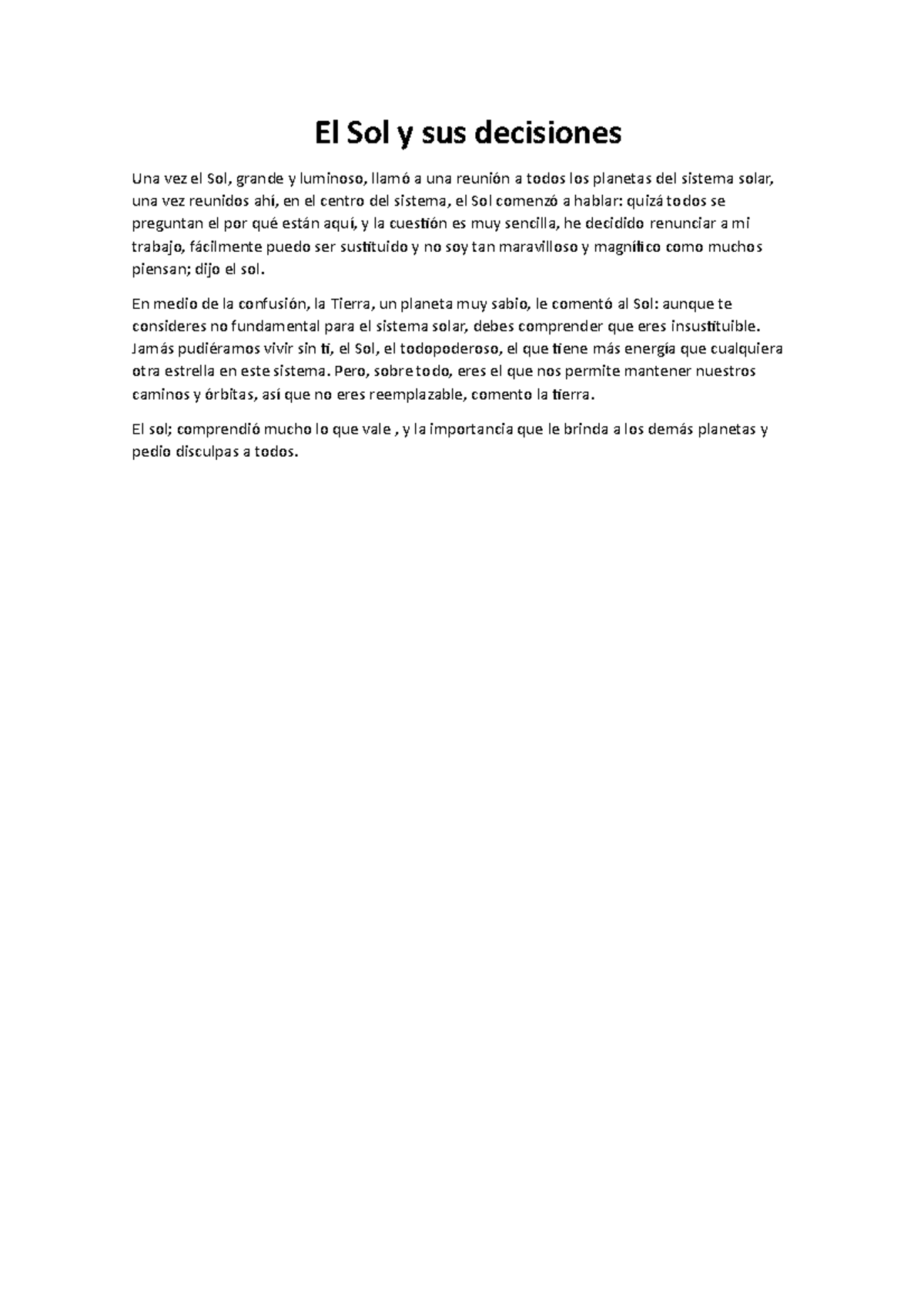 El Sol y sus decisiones - comunicaccion - El Sol y sus decisiones Una ...