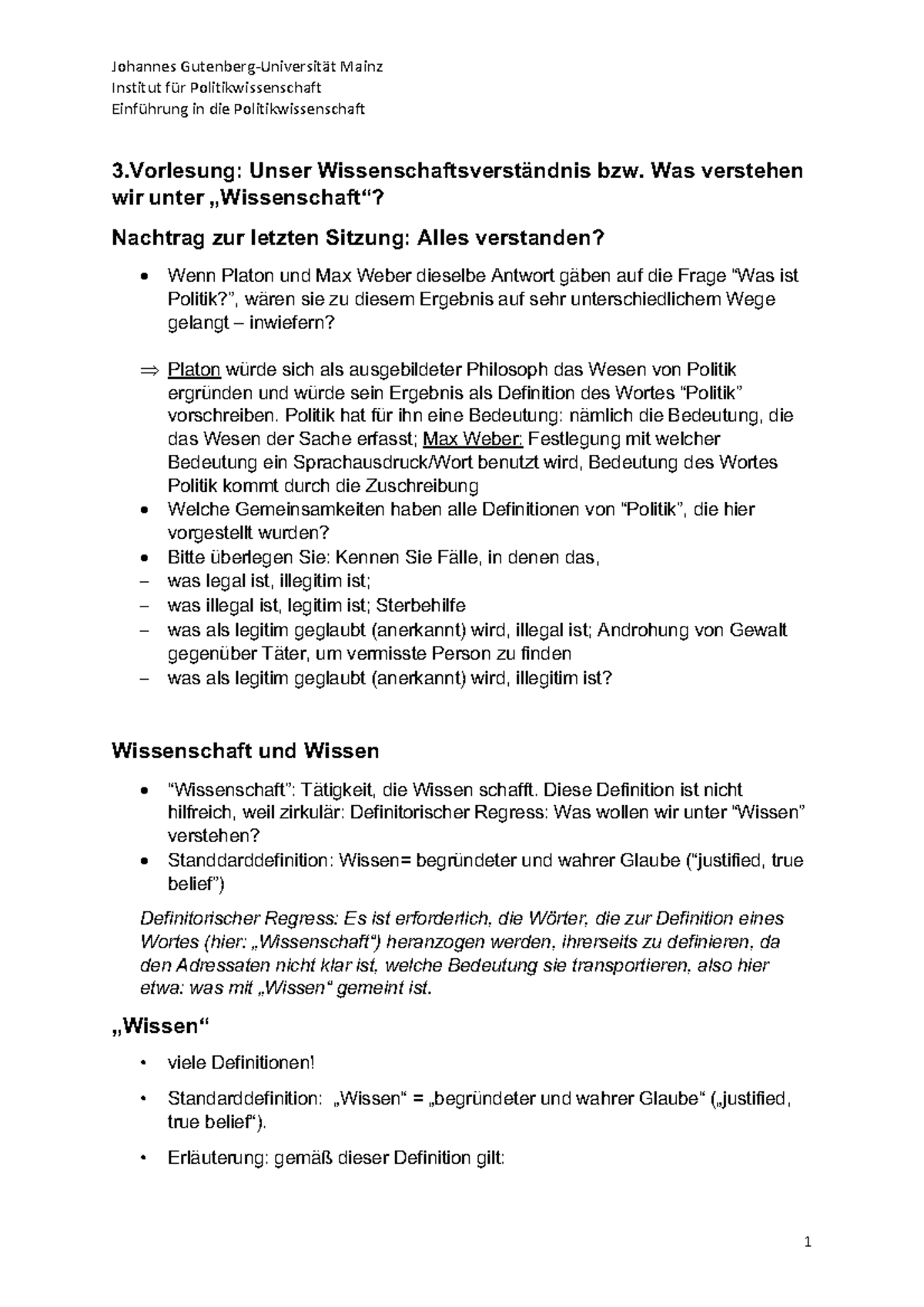 Einführung in Powi V3 - Vorlesungsnotizen 3 - Institut für ...