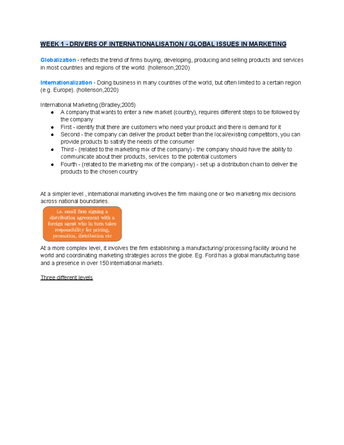 GIM week 1 - Lecture notes for exam prep - WEEK 1 - DRIVERS OF ...