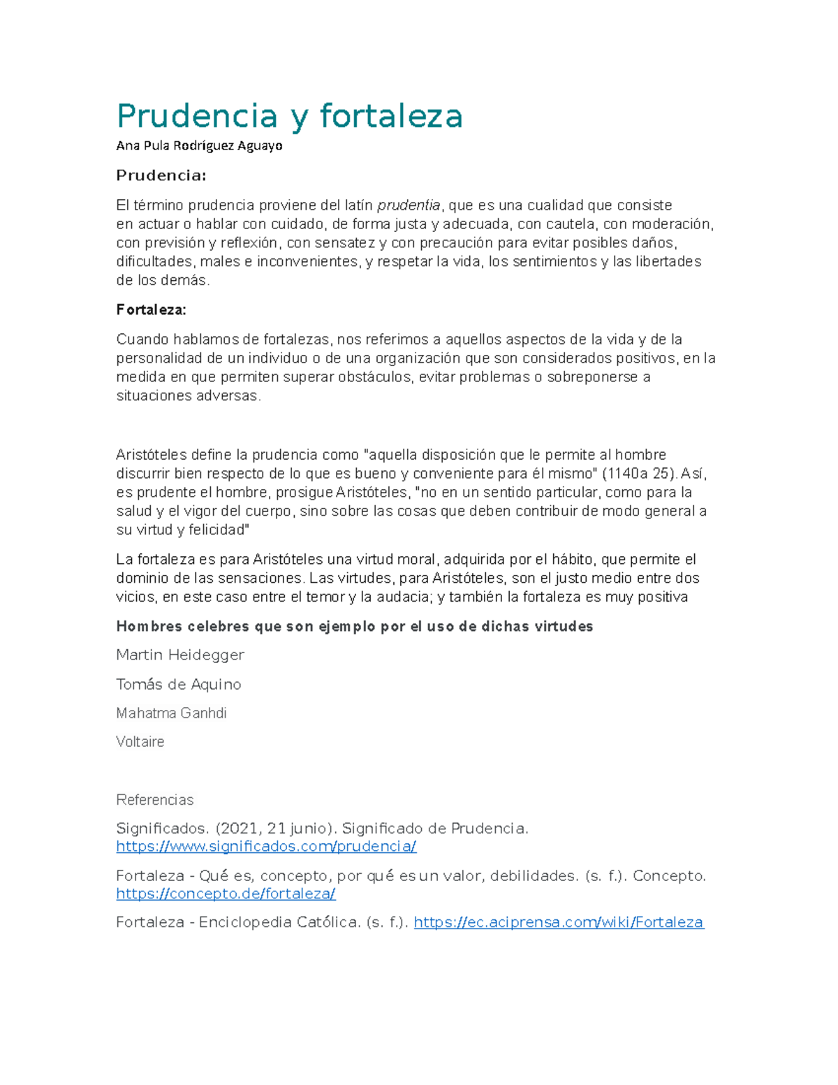 Etica - Buscar información sobre significado de las virtudes de ...