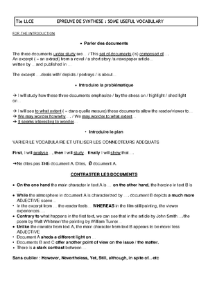 Méthode Dossier Personnel LLCE - FICHE METHODE CONSTRUIRE DOSSIER PERSONNEL LLCE Pour l'ORAL du ...