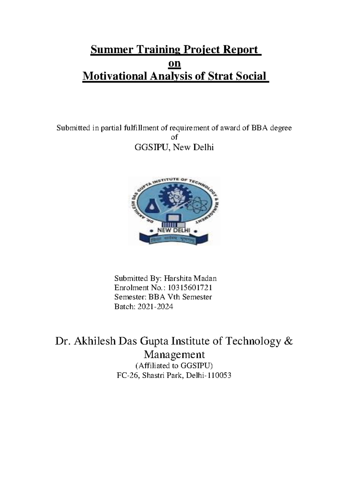 STR Project Harshita.docx 111111111(1) - Summer Training Project Report ...