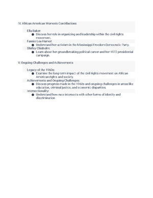 African American History in the 1960s Study Guide - The Civil Rights ...