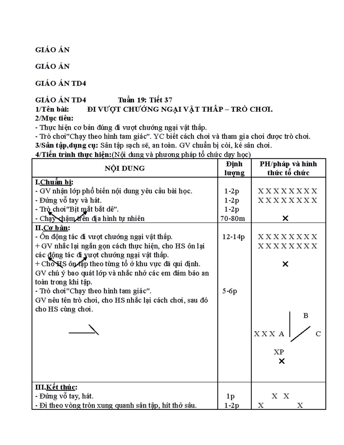 GATD LỚP 4 - gdtc - GIÁO ÁN GIÁO ÁN GIÁO ÁN TD GIÁO ÁN TD4 Tuần 19 ...