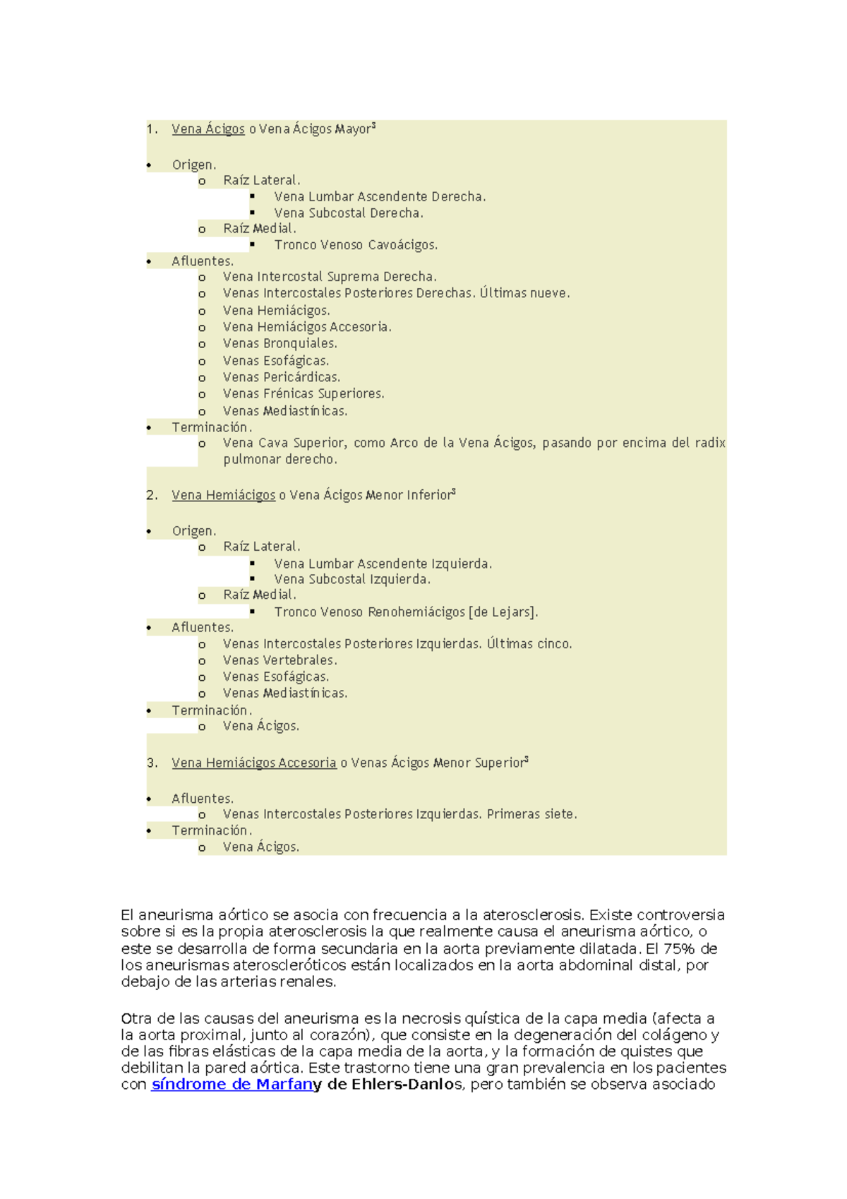 Vena Ácigos y masd - vena acigos ramas - Vena Ácigos o Vena Ácigos ...