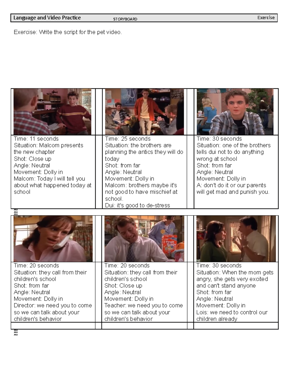 Alejandro Guerrerro-Malcom Guion Grafico - Language and Video Practice ...