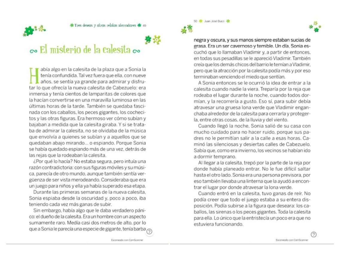 Cuento EL Misterio DE LA Calesita - Curso de castellano - Studocu