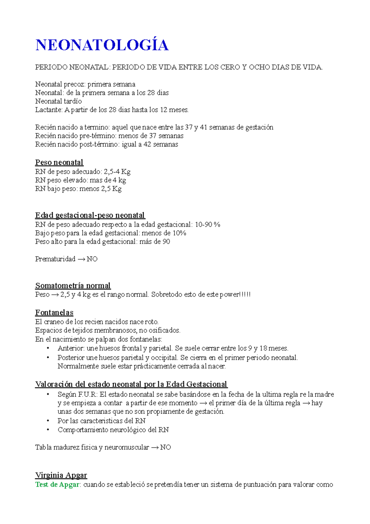 Neonatos - PERIODO NEONATAL: PERIODO DE VIDA ENTRE LOS CERO Y OCHO DIAS ...