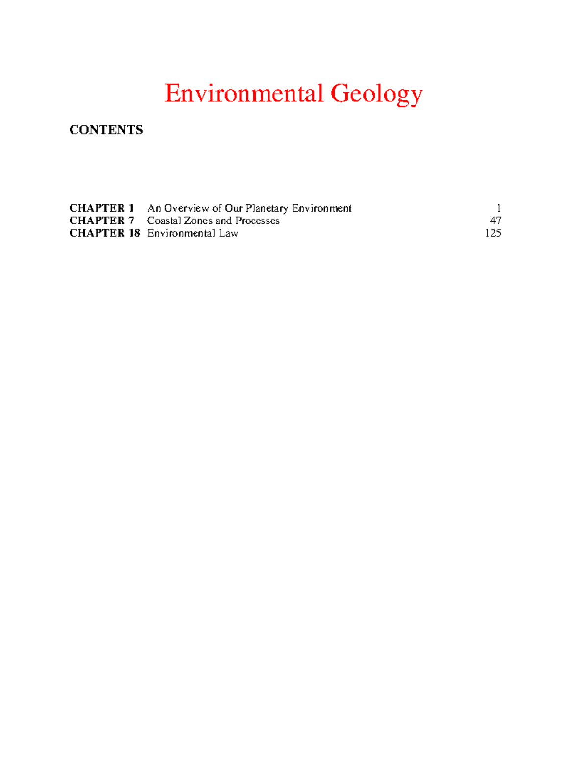 Ch01 Environmental Geology Overview Of Our Planetary Environment
