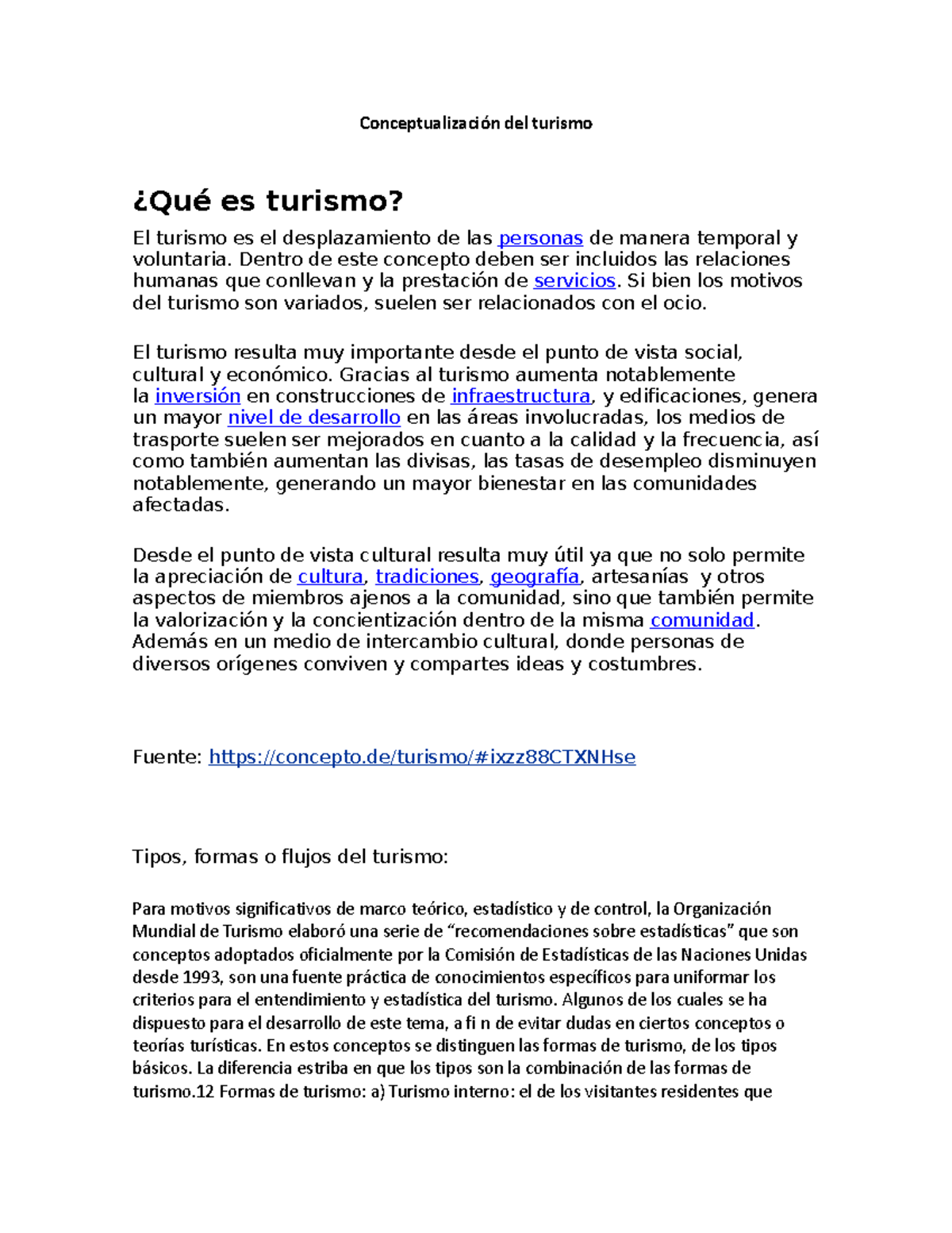 Conceptos de turismo - Conceptualización del turismo ¿Qué es turismo ...