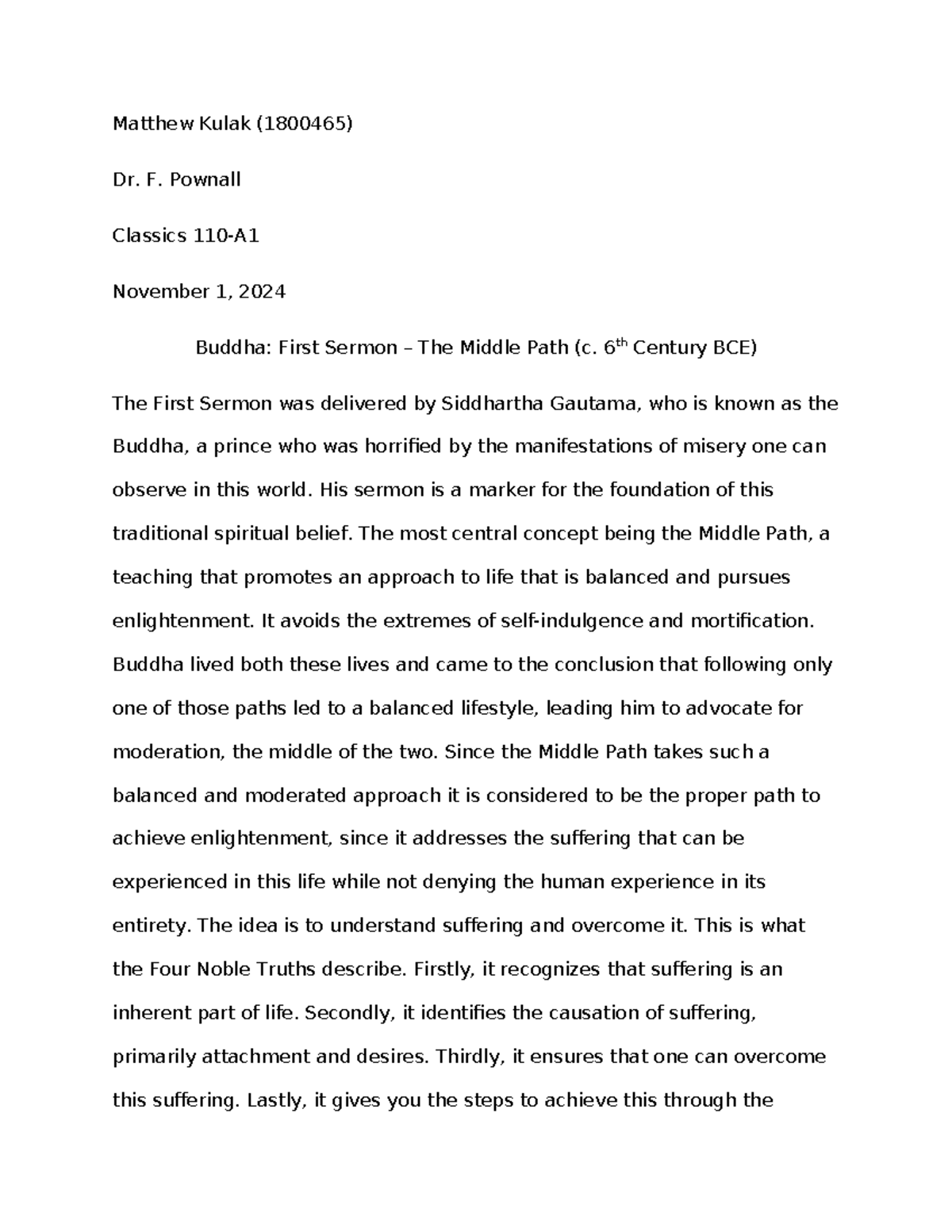 Primary Source Reflection 4 - Matthew Kulak (1800465) Dr. F. Pownall ...