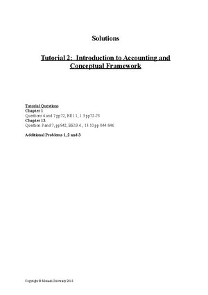 ACC1100 - Tutorial 10 - 10 8 May Tutorial 10 Non-Current Assets Topic 9 ...