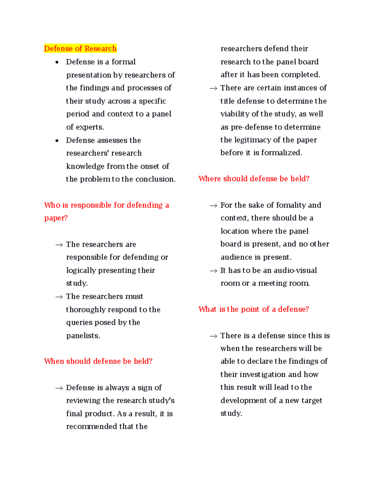What To Do In Final Defense Research Defense Of Research Defense Is