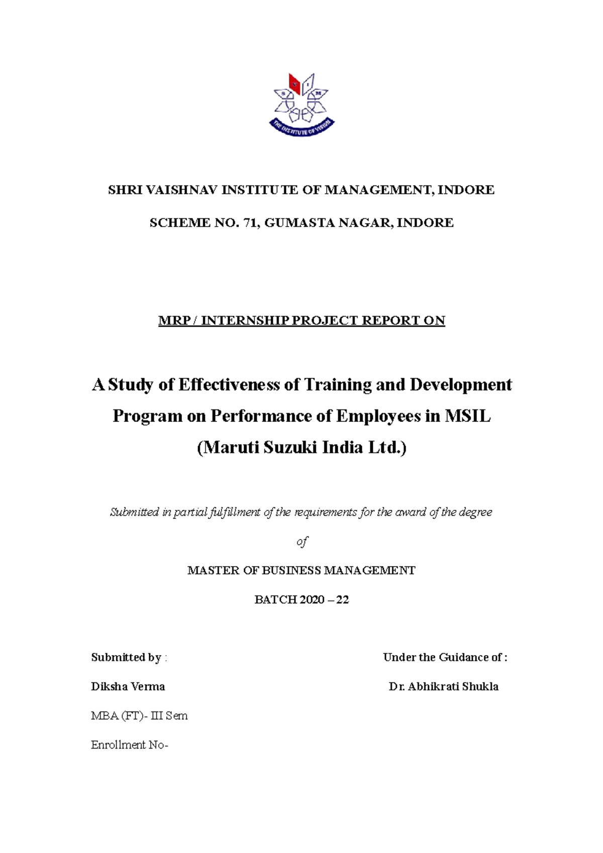 A Study of Effectiveness of Training and Development Program on ...