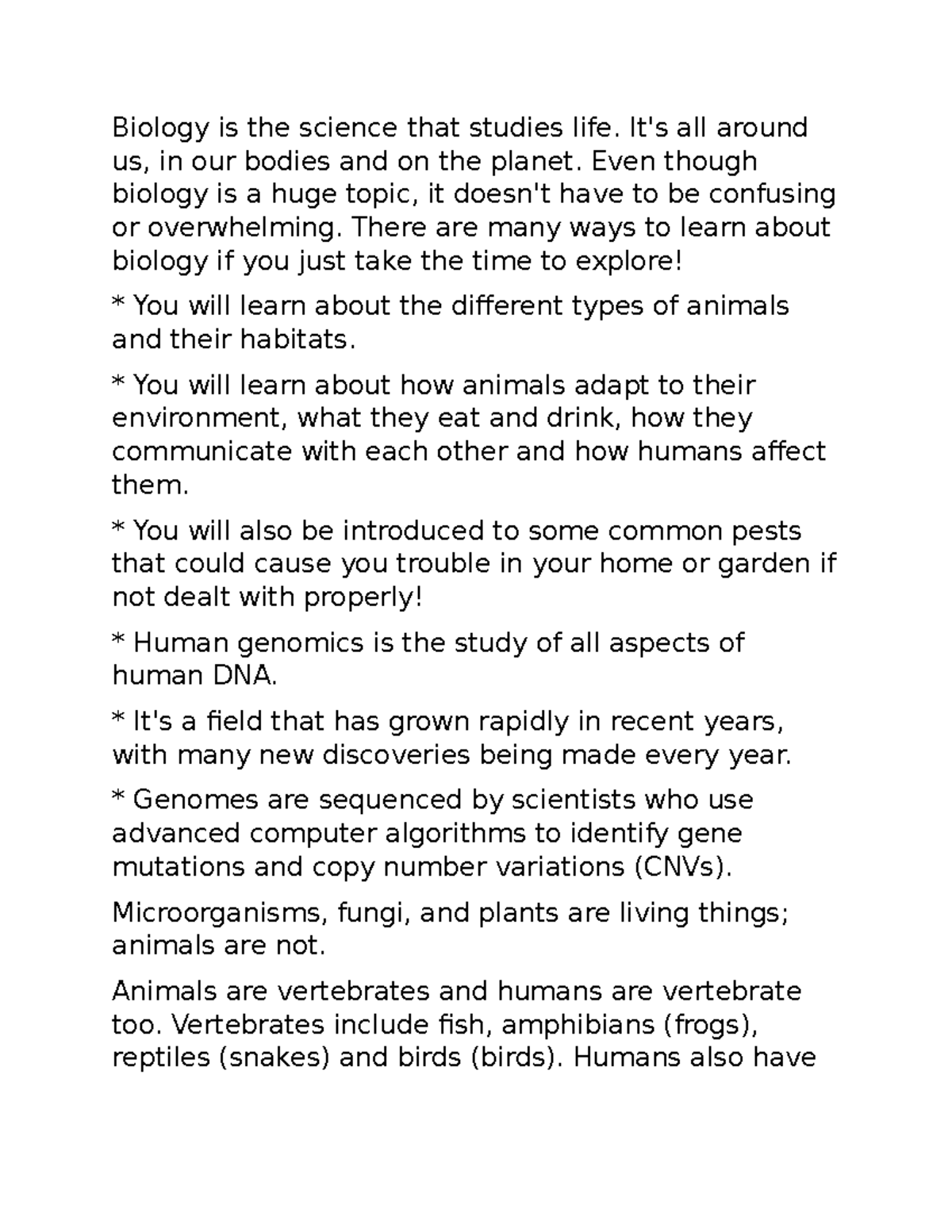 Helps students understand the importance of plants, animals, and their ...