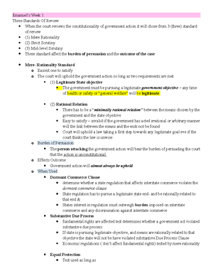 CON LAW Outline MAL - CONSTITUTIONAL LAW OUTLINE DOCTRINES CONSTITUTIONAL REVIEW/INTERPRETATION ...
