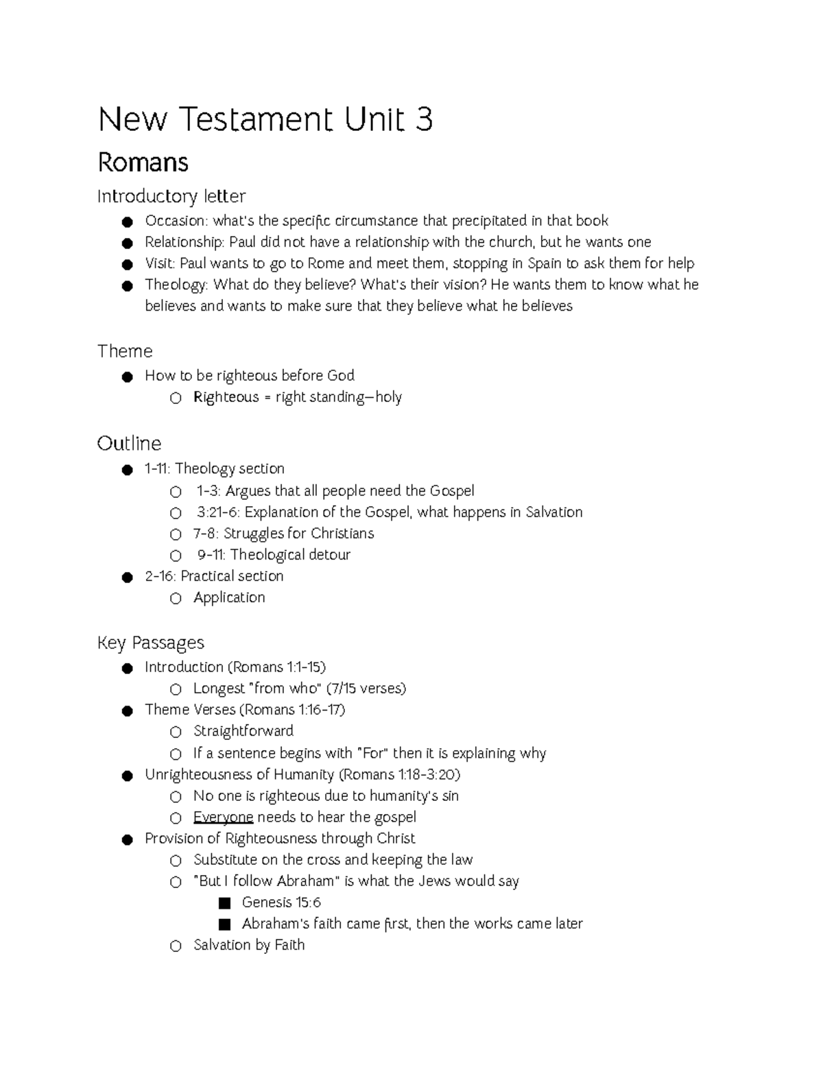 NT Unit 3 - The lecture was given by Dr. Beck. Complete unit notes ...