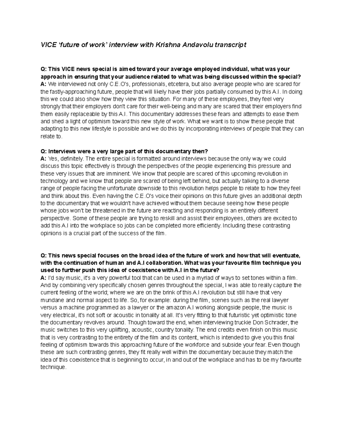 VICE ‘future of work’ interview transcript - Krishna Andavolu - VICE ...
