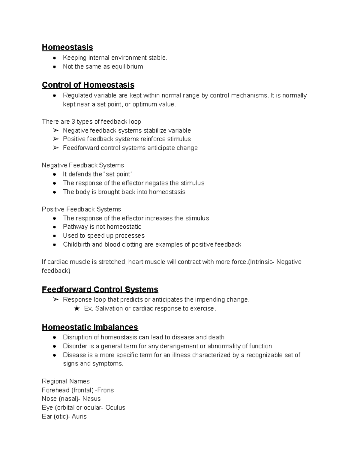 Human Anatomy Notes - Homeostasis - Homeostasis Keeping internal ...