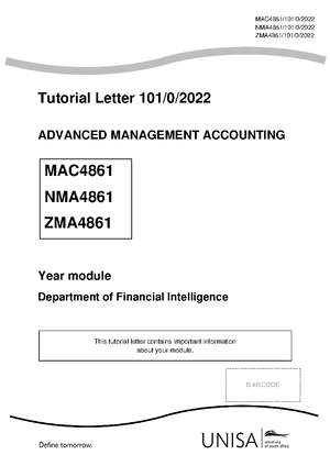 3A-256 WACC 4861 Unisa Example 3 Question AND Solution Singura ...