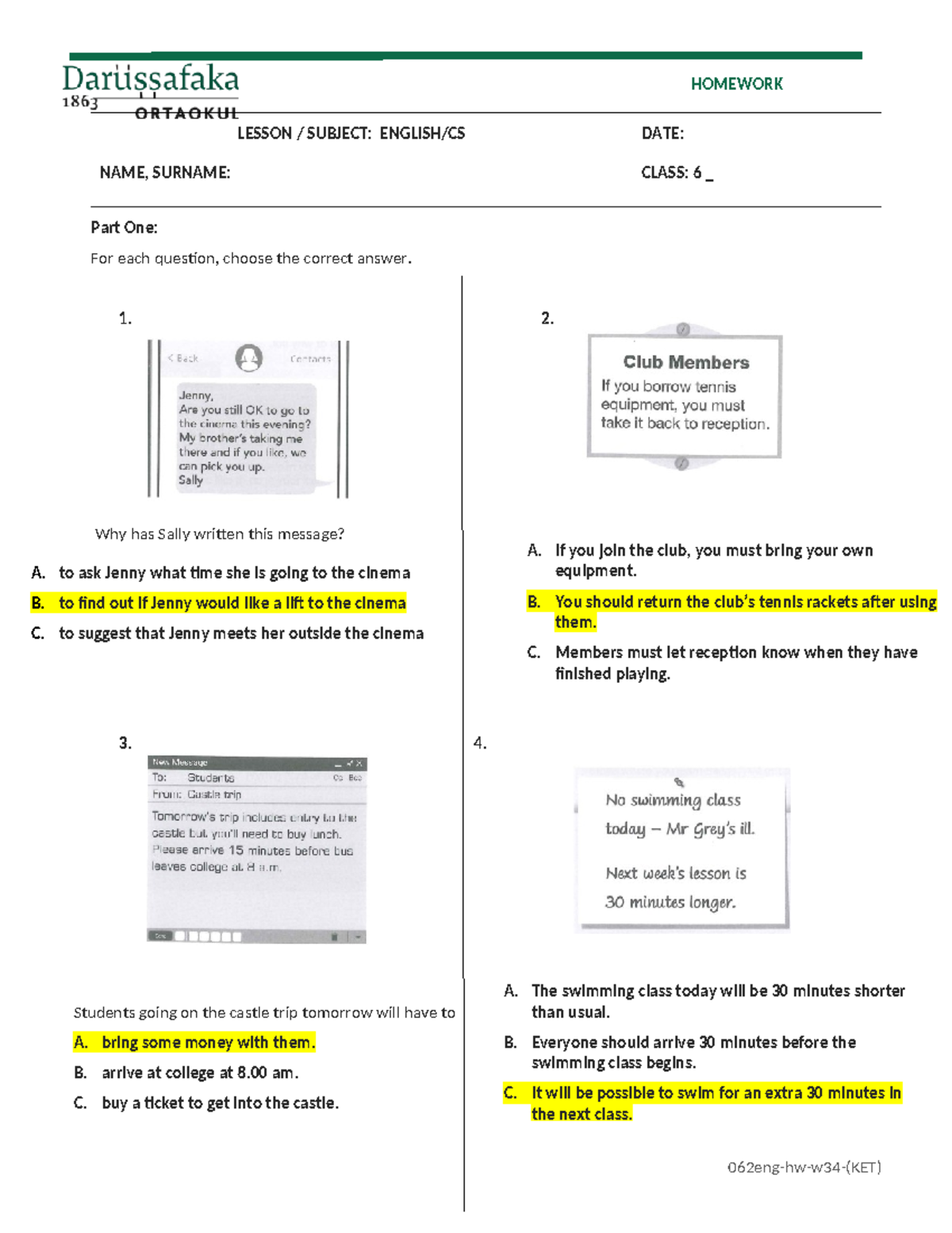 062eng-hw-w34-(KET)-Answer Key - LESSON / SUBJECT: ENGLISH/CS DATE ...
