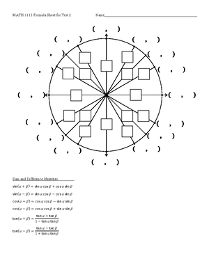 Lesson 5.1 Angles and the Unit Circle - Lesson 5 Angles and the Unit ...