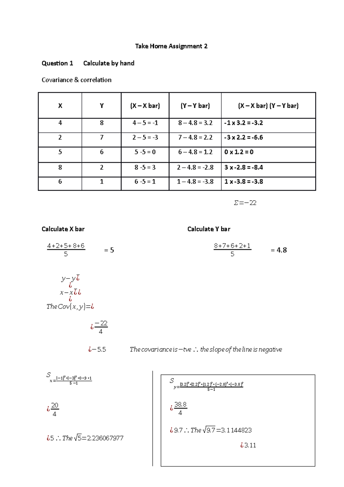 Take Home Assignment 2 - THA 2 - perfect score (10/10) - Take Home Assignment 2 Question 1 ...