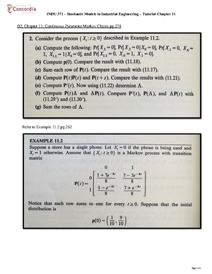 Course Outline - Summary Stochastic Models in Industrial Engineering ...