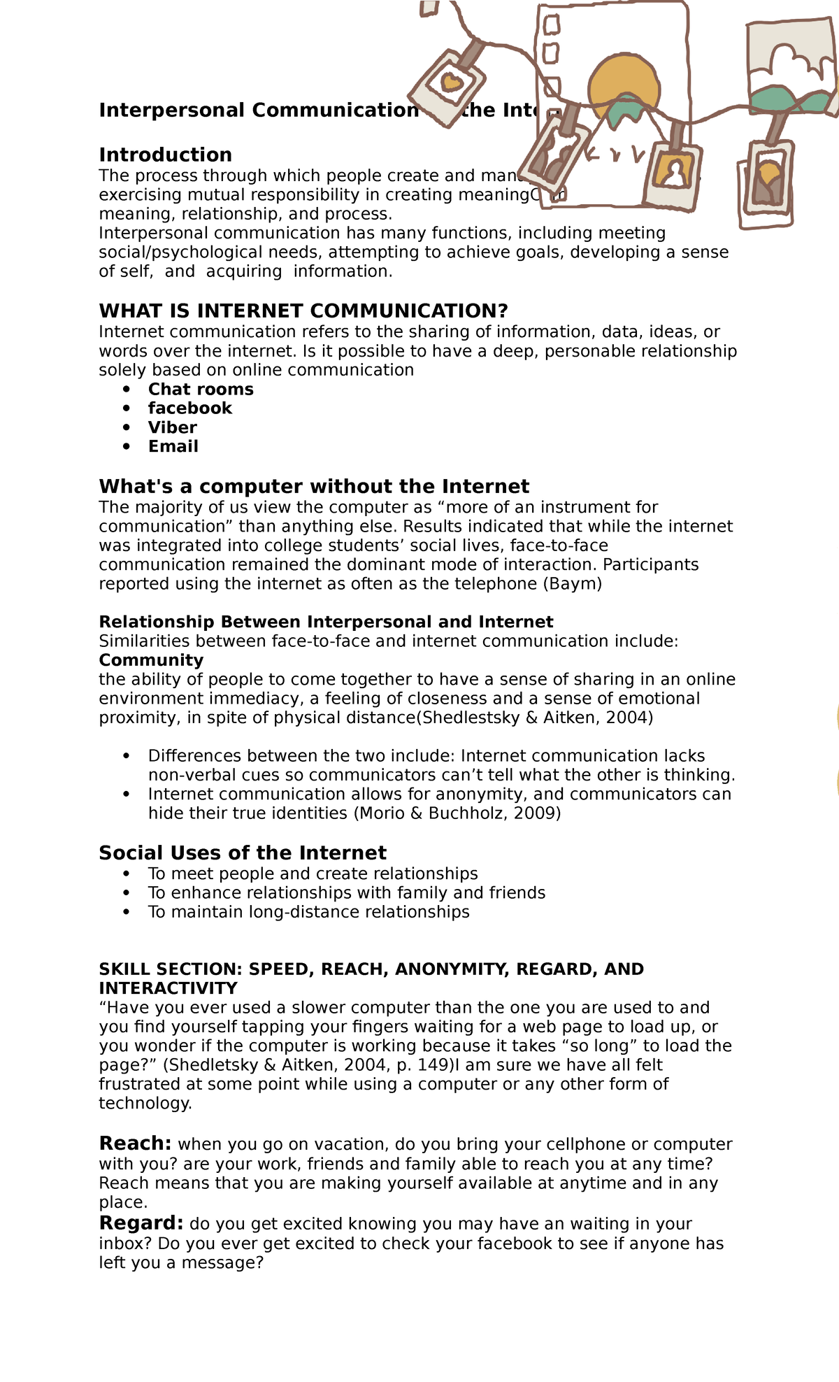 IT-ERA interpersonal - Interpersonal Communication on the Internet ...