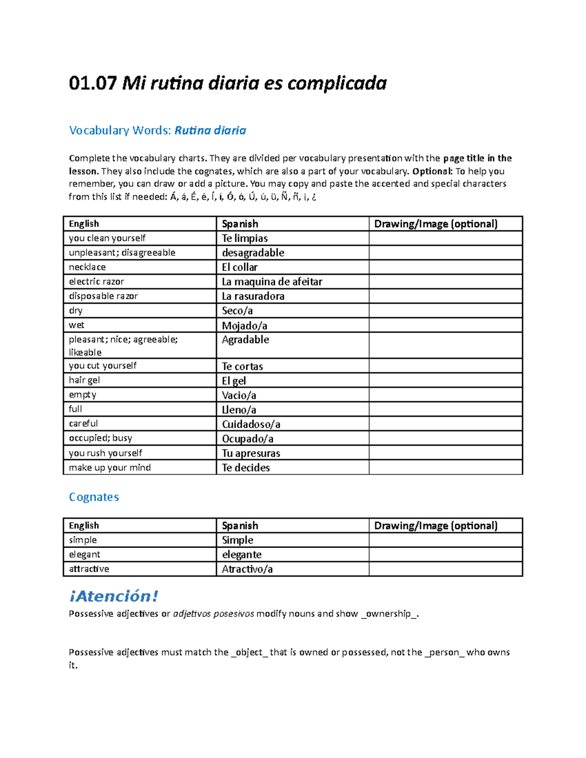 01 07 notes - Spanish module for online learning but i'm just uploading ...