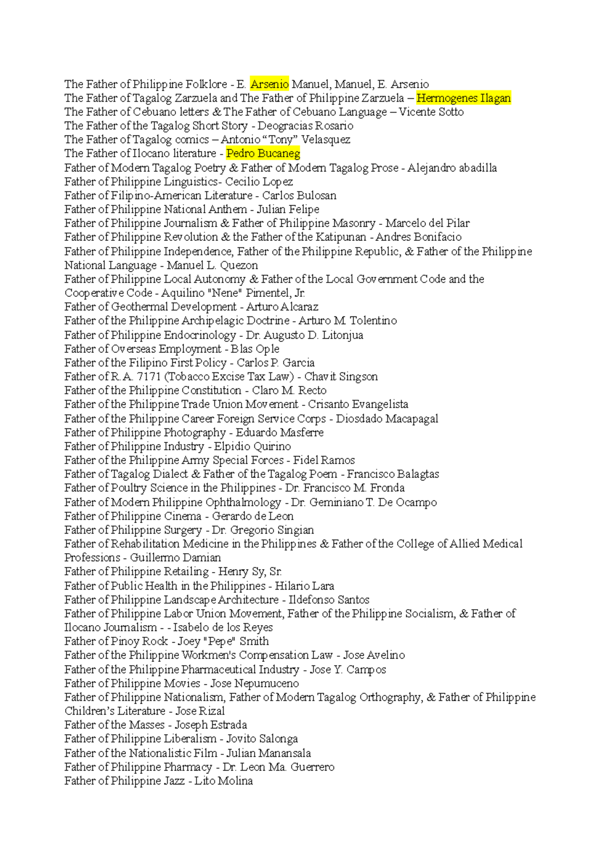The Father of Philippine Folklore - Arsenio Manuel, Manuel, E. Arsenio ...