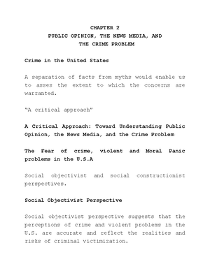 CH 1 Crim - notes - CHAPTER 1 CRIMINOLOGY AND THE SOCIOLOGICAL ...