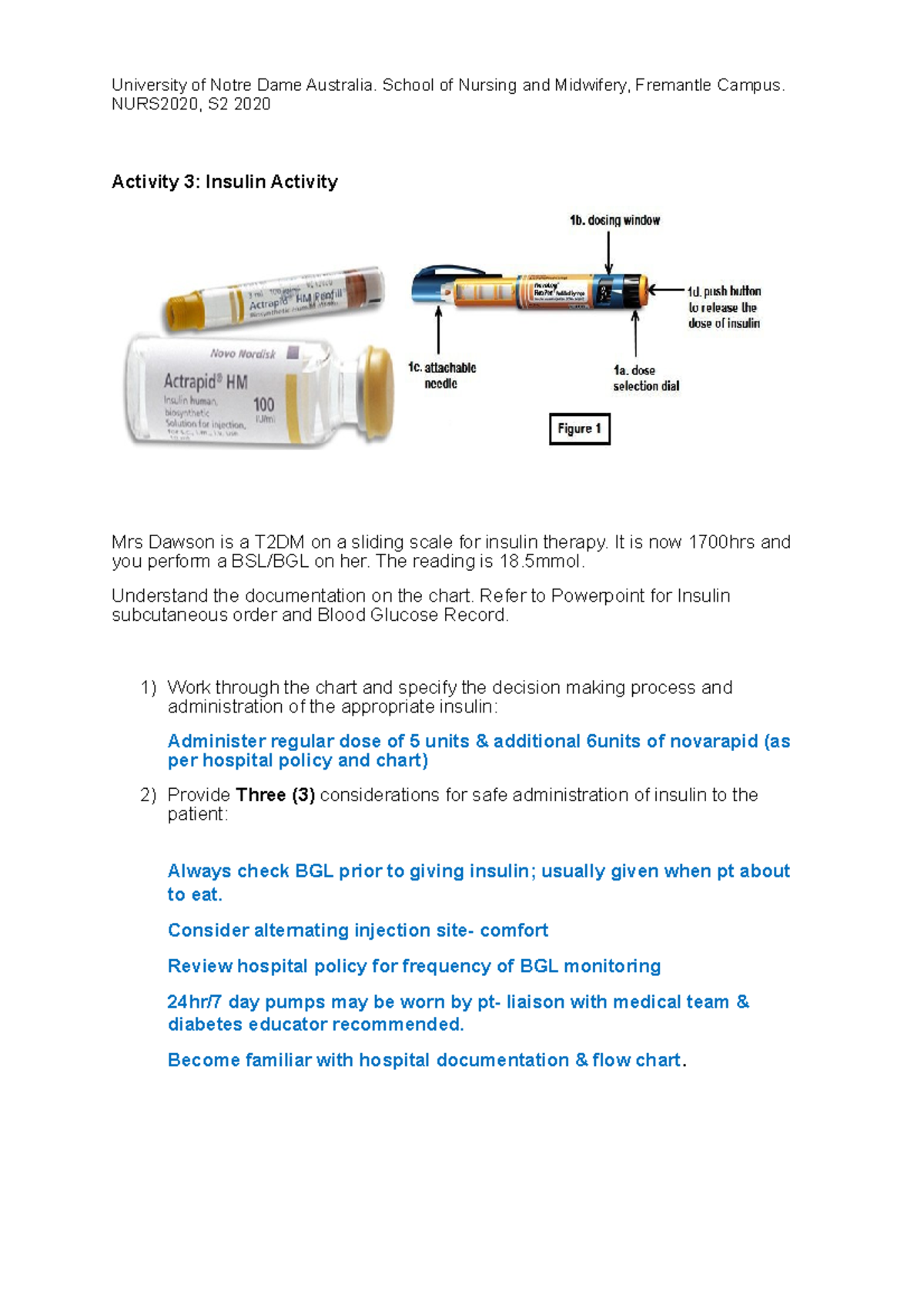 Activity 3- Insulin Activity - University of Notre Dame Australia ...