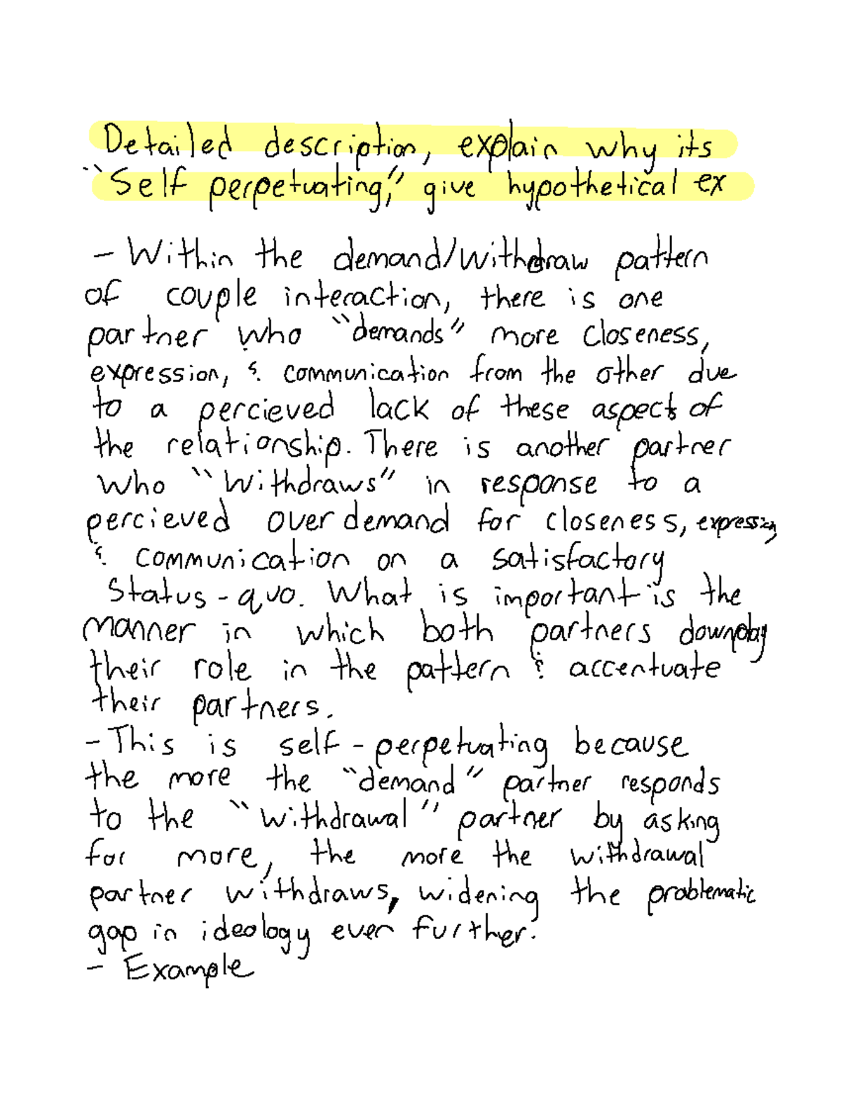 Question 2 notes - Course taught online by Professor Bradbury. This a ...